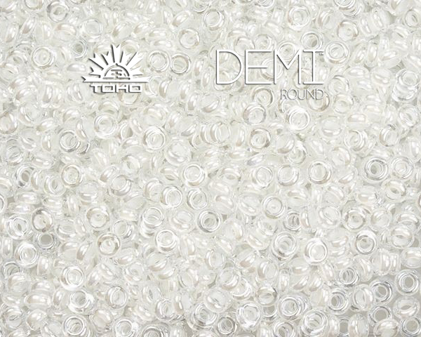 TN-11-981 Demi Round 11/0 Crystal/ Snow – Lined (5gr)