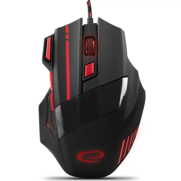 ESPERANZA Gaming optički miš sa kablom 7D USB MX201 WOLF crveni EGM201R