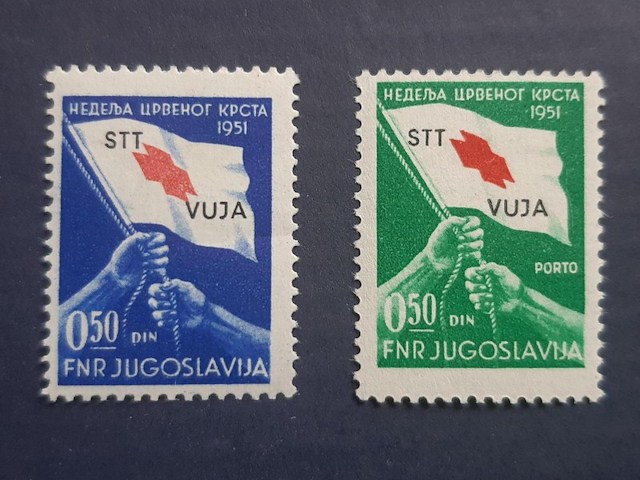 STT Vuja 1951. Zastave Porto + C. Krst  * Falc poptis