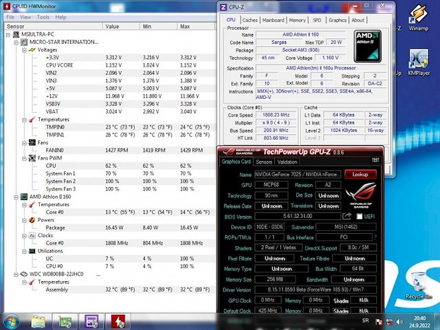 Athlon II 160u AM3! Sa kulerom! Potrosnja samo 20W!