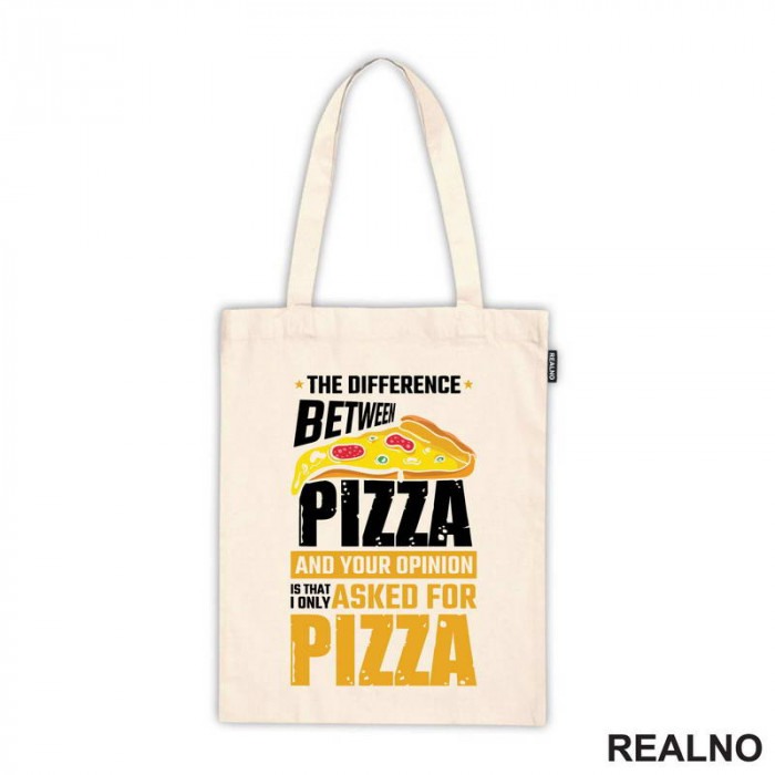 THE DIFFERENCE BETWEEN PIZZA AND YOUR OPINION IS THAT I ONLY ASKED FOR PIZZA - HRANA - FOOD - CEGER