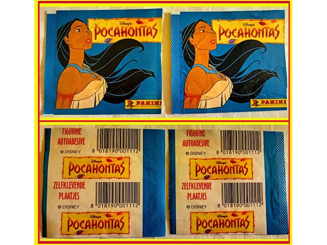 Walt Disney PANINI Pocahontas 2 kesice ✿✿✿