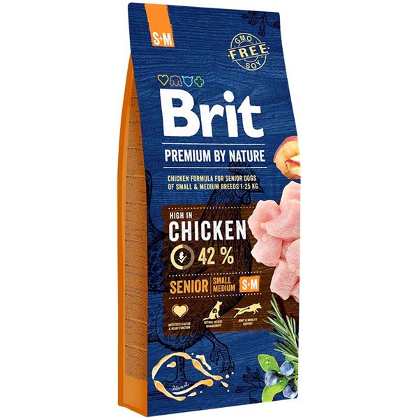 Brit Premium by Nature Dog Adult Senior Small&Medium Chicken 3KG