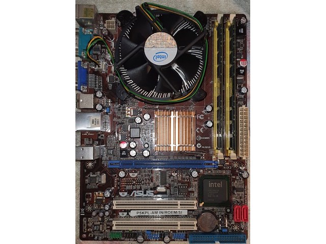 Maticna ploca Asus P5KPL + Intel procesor + kuler + ram