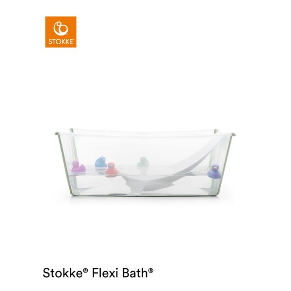 STOKKE FLEXI BATH SET (SKLOPIVA KADICA) - TRANSPARENT GREEN