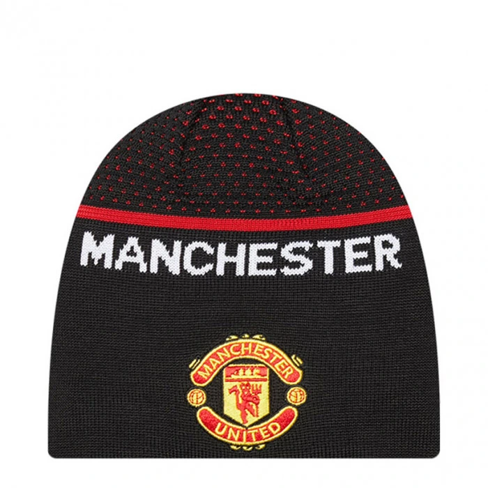 Manchester United New Era Engineered Black Skull zimska kapa