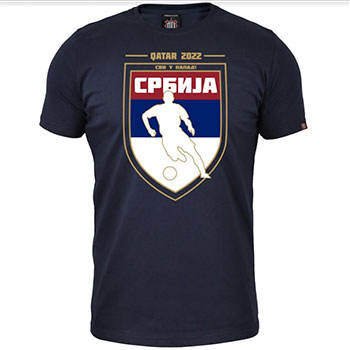 Navijačka majica štit - teget