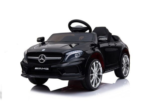 Auto za decu Mercedes GLA 45 AMG Licencirani sa mekim gumama i kožnim sedištem – crni, BJ188