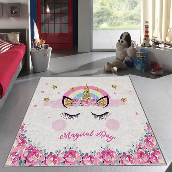 Tepih za decu sa gumenom podlogom 120x180cm – Unicorn-Magical day, TG-097