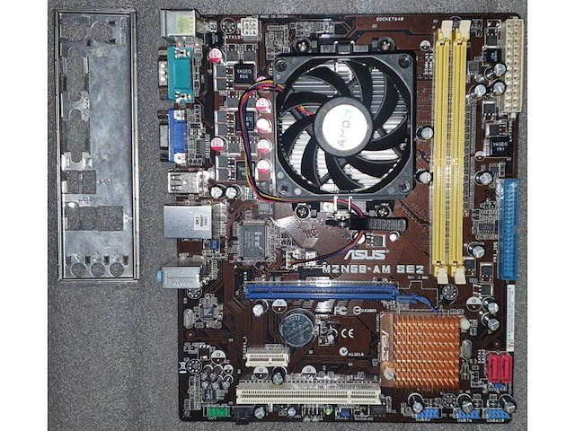 Asus M2N68 maticna + procesor + kuler + ram + kablovi
