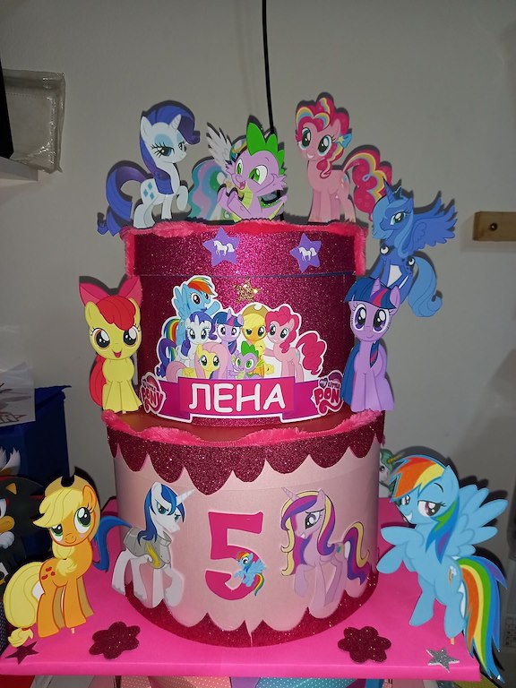 Kartonska torta Moj mali poni