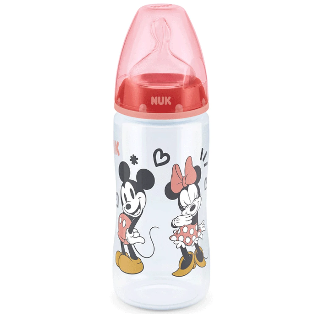 Nuk plastična flašica FC+ Minnie Mouse silikon 300ml, srednji protok (M), 6-18m