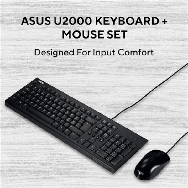 ASUS tastatura i miš U2000 - crna