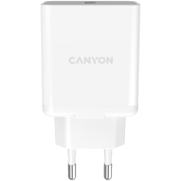 Canyon, Wall charger with 1*USB, QC3.0 24W, Input: 100V-240V, Output: DC 5V3A,9V2.67A,12V2A, Eu plug, Over-load, over-heated, over-current