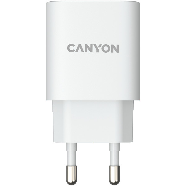 Canyon, Wall charger with 1*USB, QC3.0 18W, Input: 100V-240V, Output: DC 5V3A,9V2A,12V1.5A, Eu plug, OCPOVPOTPSCP, CE, RoHS ,ERP. Size: 80.