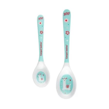 Canpol set kasika (2kom) 4/530 melamine - exotic animals turquoise ( 4/530_tur )