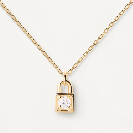 Ženska pd paola padlock zlatna ogrlica sa pozlatom 18k ( co01-487-u )