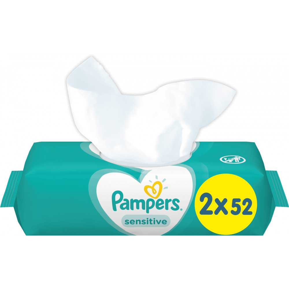 PAMPERS WIPES BABY SENS.DUO PACK 2x52 8001841062334 *M6