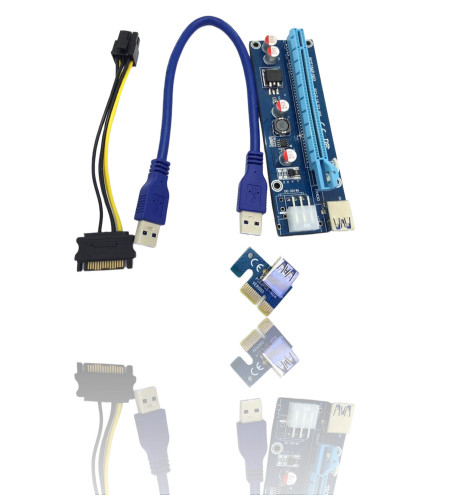 USB 3.0 pci-e express to x16 extenderi riser 6pin ( 106475 )