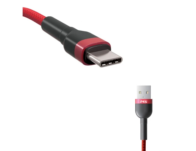 MS (1254173) kabl USB tip A 2.0 (muški) na USB C (muški) 2m crveni