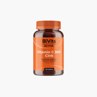 BiVits Activa Vitamin C 500 Cink 60 tableta