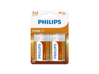 Philips baterija longlife R20/D 1.5V (1/2) ( 49527 )