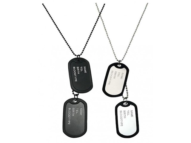 Nakit Dog Tag Army Ogrlica Sa Plocicom Model 9