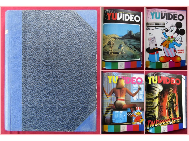 YU VIDEO-Ukoričeni Časopisi-Broj 1-12, 1983/84 god.