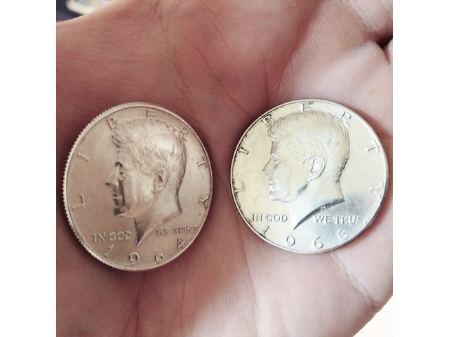 Komemorativni 1/2 Dolar 1964. I 1/2 Dolar 1966. AUNC