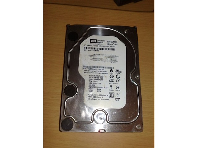 Western Digital 640 Gb Sata II hard disk