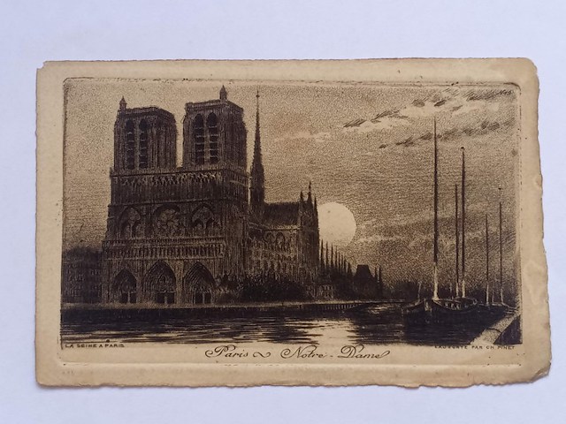 Pariz - Notrdam - Notre Dame - Francuska - 1919.g