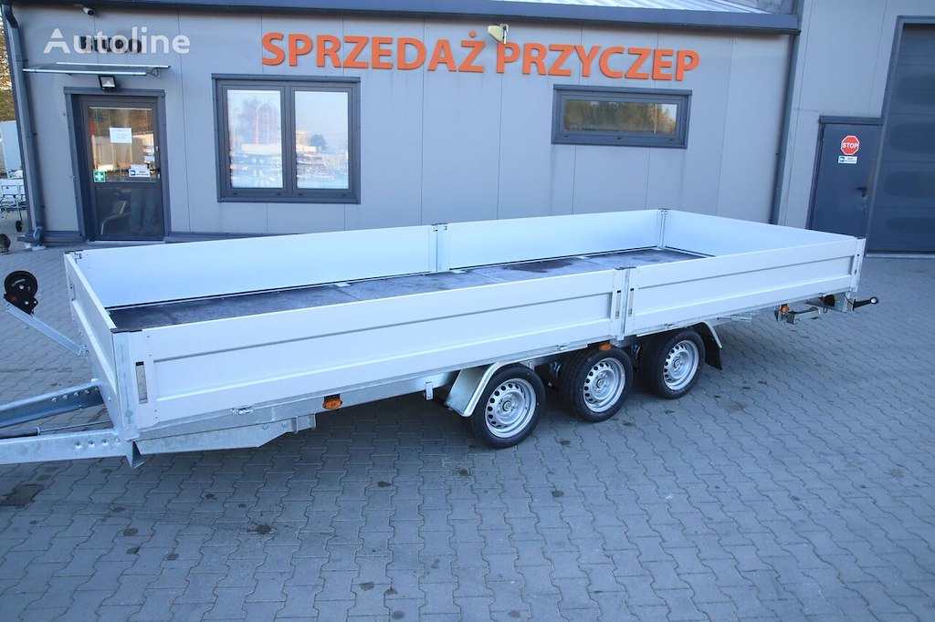 Nova Niewiadów Boss 6 x 2.1 burty aluminiowe 3 osie po 1350kg koła 195R13C prikolica sa ravnom platformom