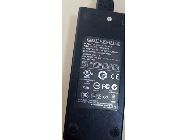 Edac adapter - punjač - ispravljač - 24V 5A - 3 pina