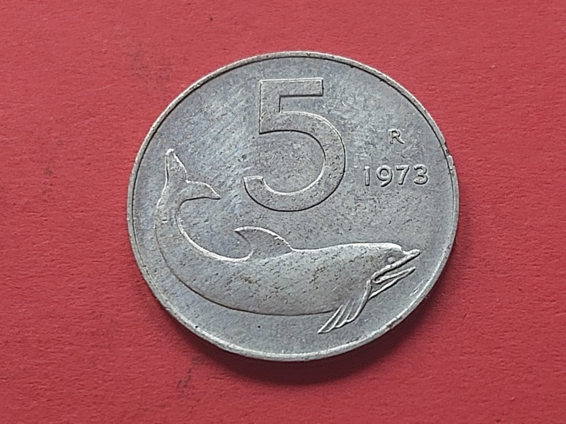 Italija - 5 lire 1973 god