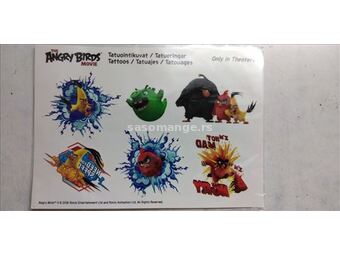 tattoo stikeri Angry birds ,3 lista po 6 stikera,c