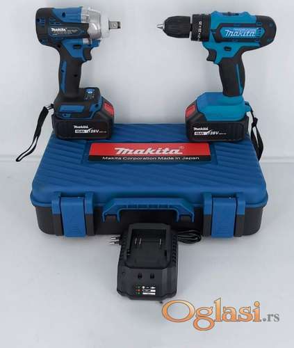 Aku set Makita Odvijač + Srafilica busilica 128v