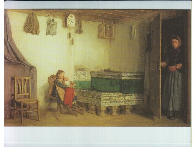 ALBERT ANKER (1831-1910) Frau und zwei Kinder