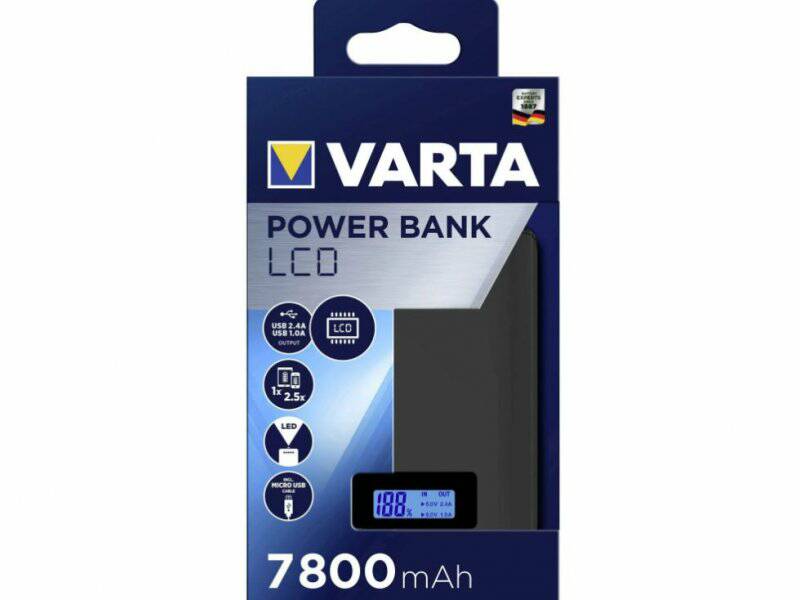 VARTA Powerbank Eksterna Baterija LCD 7800 MAh 57970101111