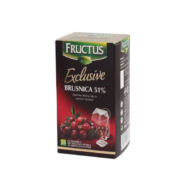 Fructus čaj brusnica premium 44g