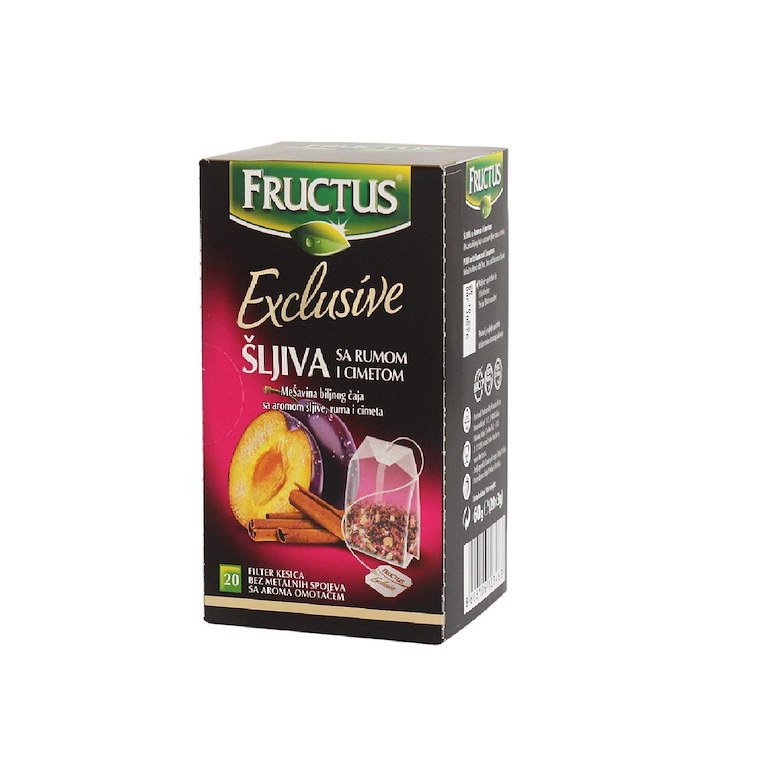 Fructus Exclusive šljiva rum cimet čaj 60g