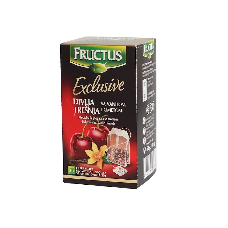 Fructus Exclusive divlja trešnja vanila cimet čaj 60g