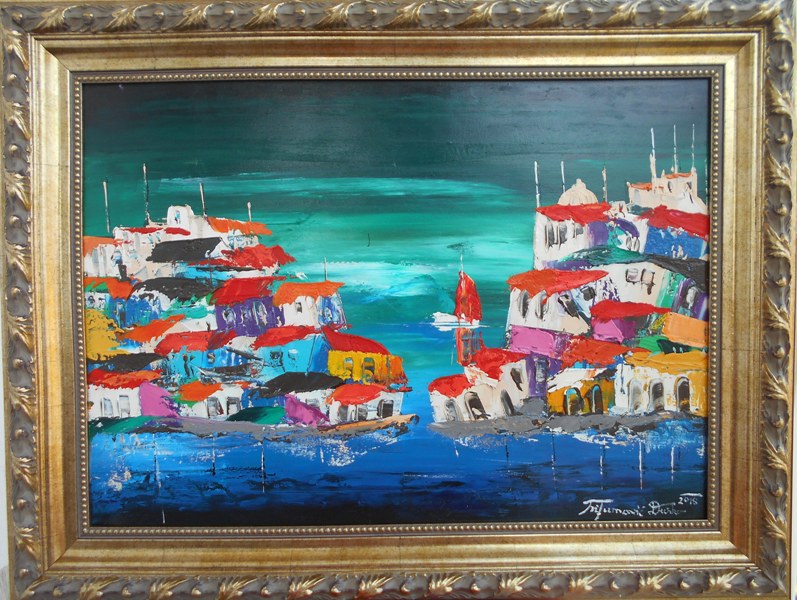 Sicilija 10, Dusko Trifunovic, sa 66×86 cm, bez 50×70 cm, ulje na platnu, sertifikat, 500 eura