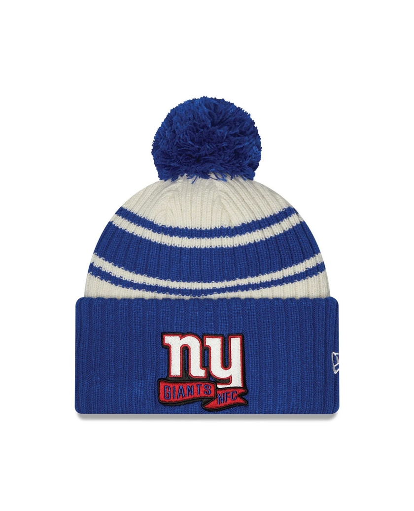 NEW ERA NEW YORK GIANTS NFL SIDELINE BLUE BEANIE HAT