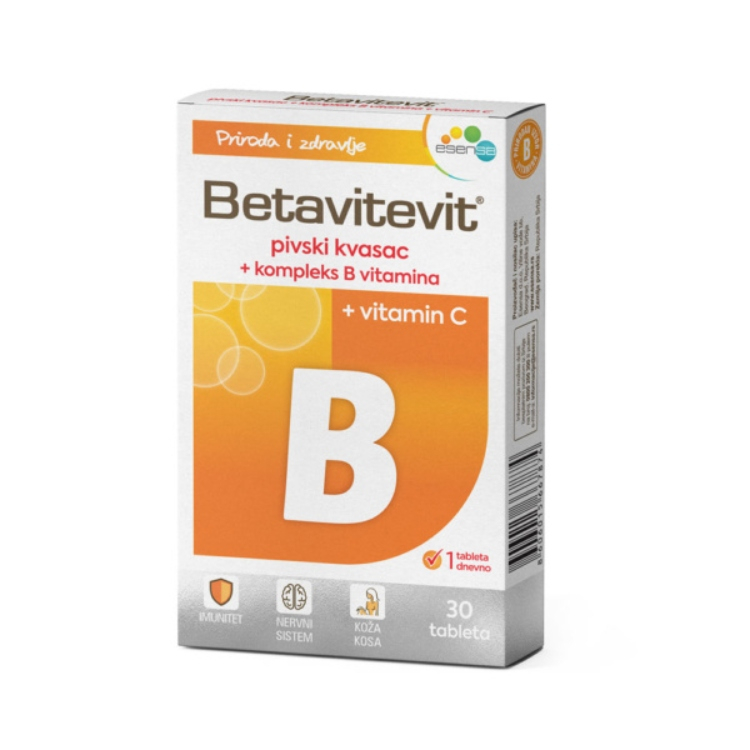 Betavitevit Pivski kvasac + kompleks B vitamina 30 tableta