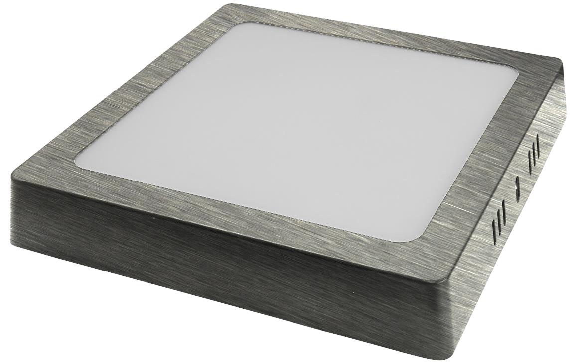 Plafonjera Blok LED 21x21cm srebrna