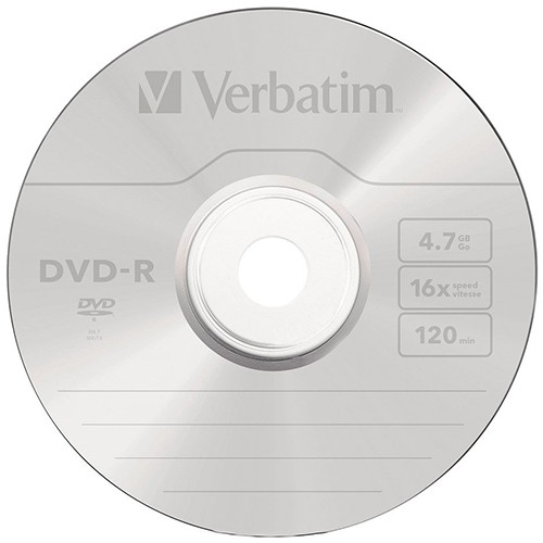 Verbatim DVD-R 16x 4.7GB Matt Silver AZO - cena je po 1 disku | 43788