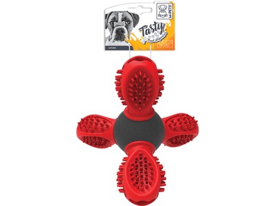 M-PETS Saturn igračka za pse crvena