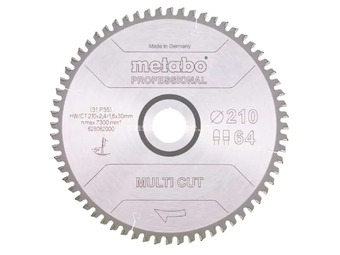 Metabo list cirkulara Multi-Cut 210X30, Z64 FZ/TZ, 5°NEG.