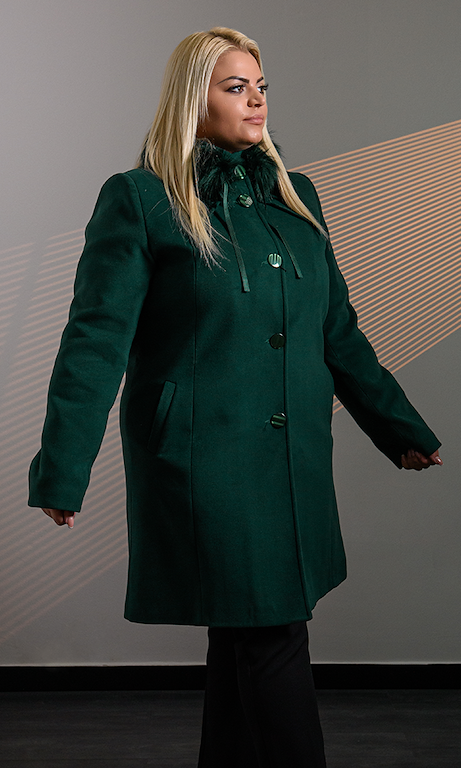 Ženski zeleni kaput