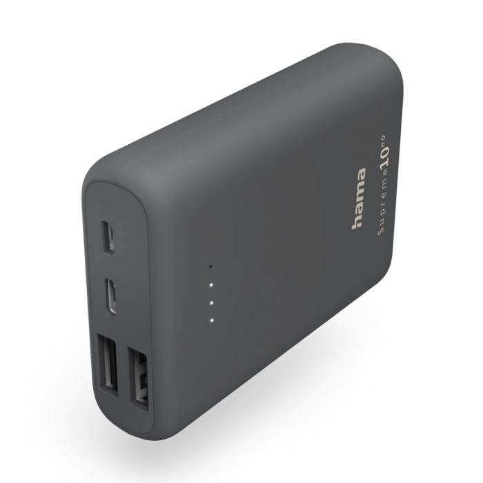 Hama "Supreme 10HD" power pack, 10000mAh, Tip C 1 x USB-C, 2 x USB-A